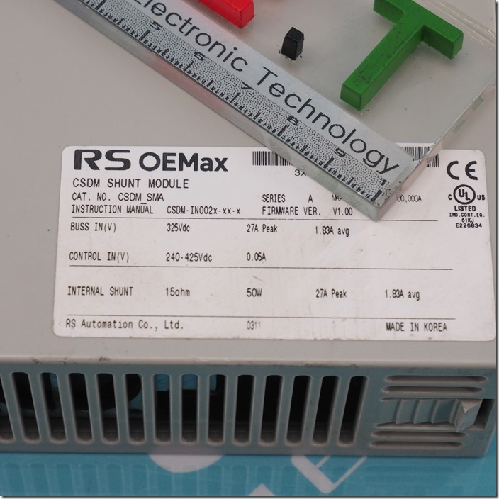 [SERVO DRIVE] ALLEN-BRADLEY SERVO DRIVE CSDM SHUNT MODULE CSDM_SMA CSDM ...