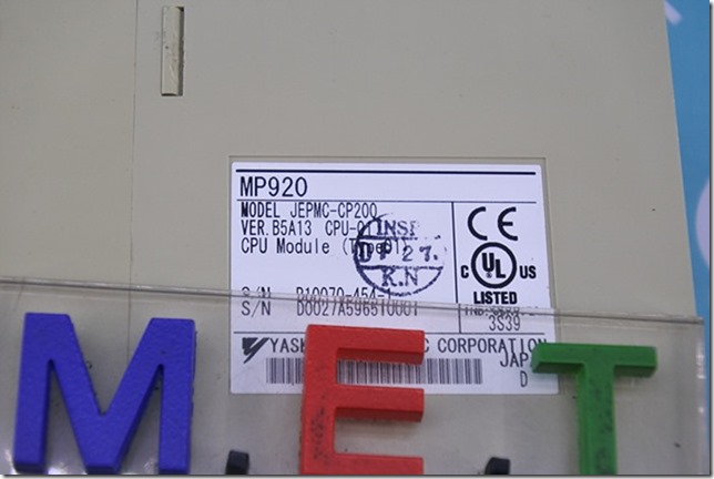 [PLC] YASKAWA MP920 PS-01 CPU MODULE (TYPE01) JEPMC-CP200 JEPMCCP200 ...