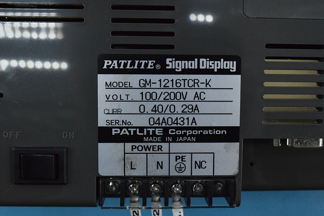 [PANEL]PATLITE SIGNAL DISPLAY GM-1216TCR-K GM1216TCRK /엠이티 1초견적 | 산업용 ...