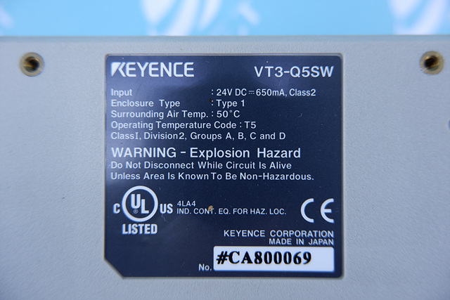 [PANEL]KEYENCE VT3-Q5SW VT3Q5SW | 산업용 전자장비 판매 / 수리 전문기업 M.E.T ☏+82-42 ...